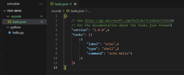 【VSCode】よく使うコマンドをtasks.jsonでショートカットさせよう