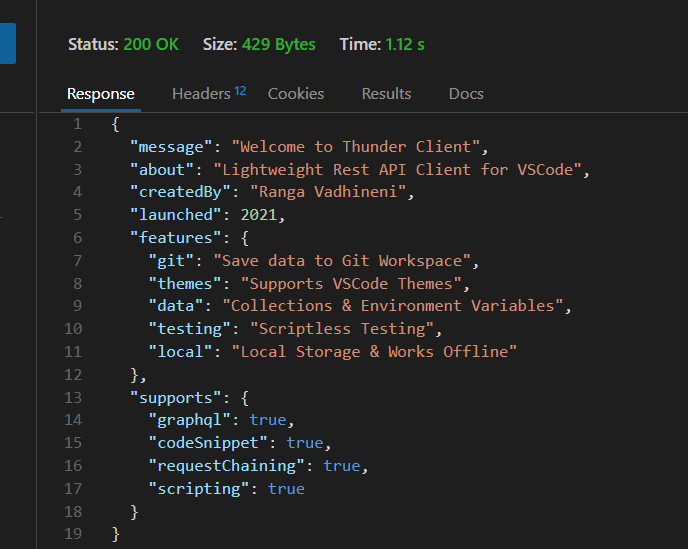 VSCode内でAPIをテストするためにThunder Clientを使用する方法