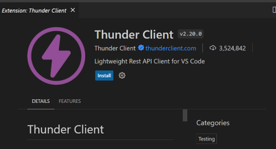 VSCode内でAPIをテストするためにThunder Clientを使用する方法